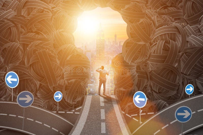 The Businessman Thinking about His Future in Concept Stock Image ...