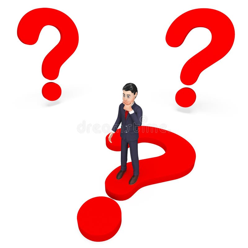Businessman Thinking Indicates Frequently Asked Questions and about ...