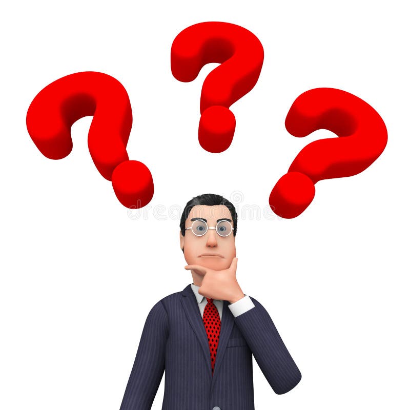 Businessman Thinking Indicates Frequently Asked Questions and about ...