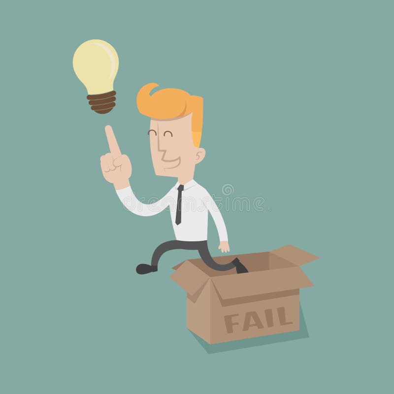 Thinking Outside the Box stock vector. Illustration of design - 6238088