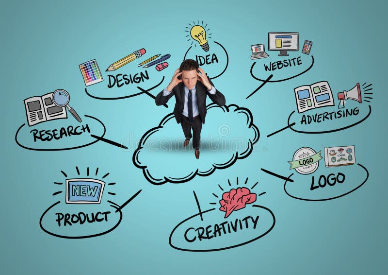 Businessman Thinking Gesturing Stock Vector - Illustration of male ...