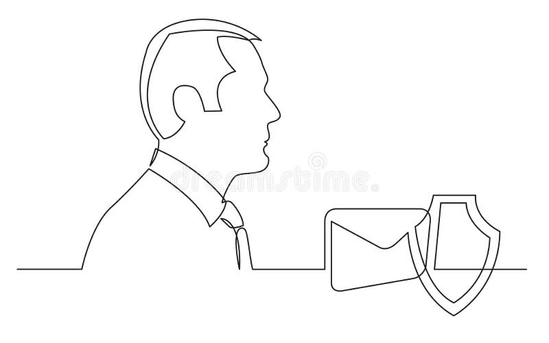 Security Continuous Line Drawing Stock Illustrations – 730 Security ...