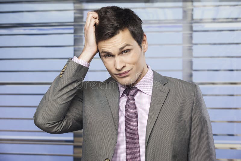 Businessman thinking stock image. Image of business, look - 40974497