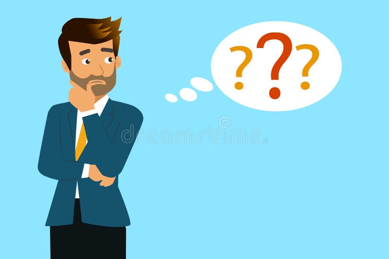 Businessman Thinking Question Mark Vector Stock Vector - Illustration ...