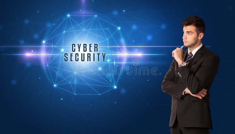 Businessman Thinking about Security Concept Stock Image - Image of ...