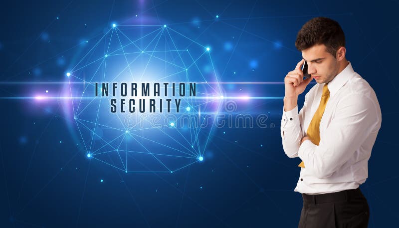 Businessman Thinking about Security Stock Image - Image of management ...
