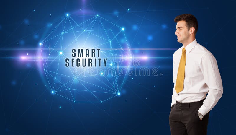Businessman Thinking about Security Stock Image - Image of encrypt ...
