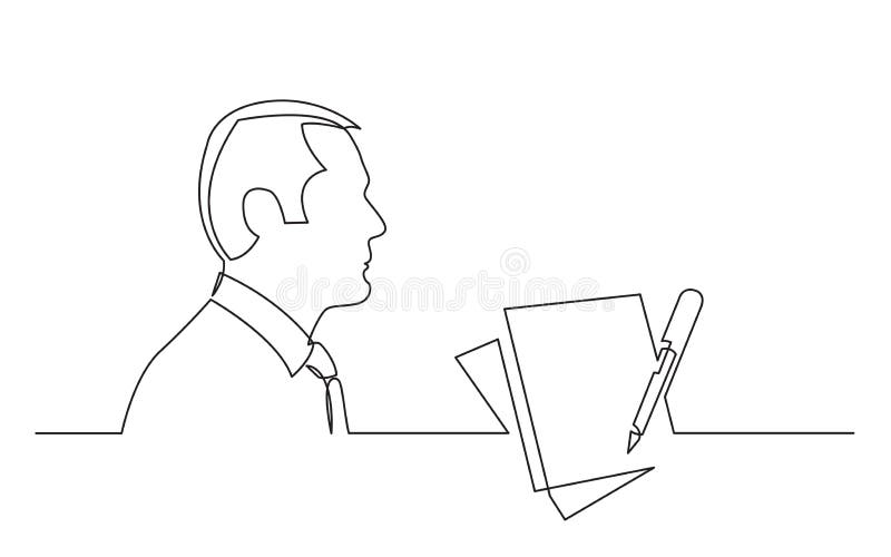 Continuous Line Contract Stock Illustrations – 639 Continuous Line ...