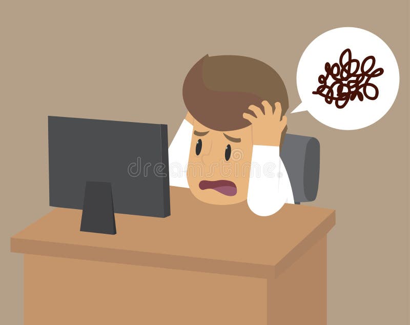 Businessman Thinking Things Don`t Work Out, No Idea Stock Vector ...