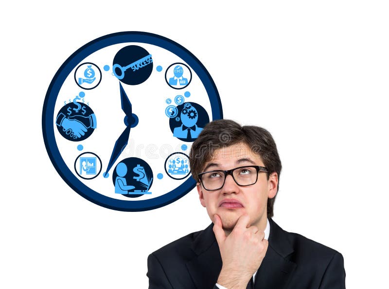 Businessman thinking stock image. Image of male, strategy - 50760773