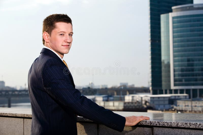 Businessman Thinks about the Business Stock Image - Image of think ...