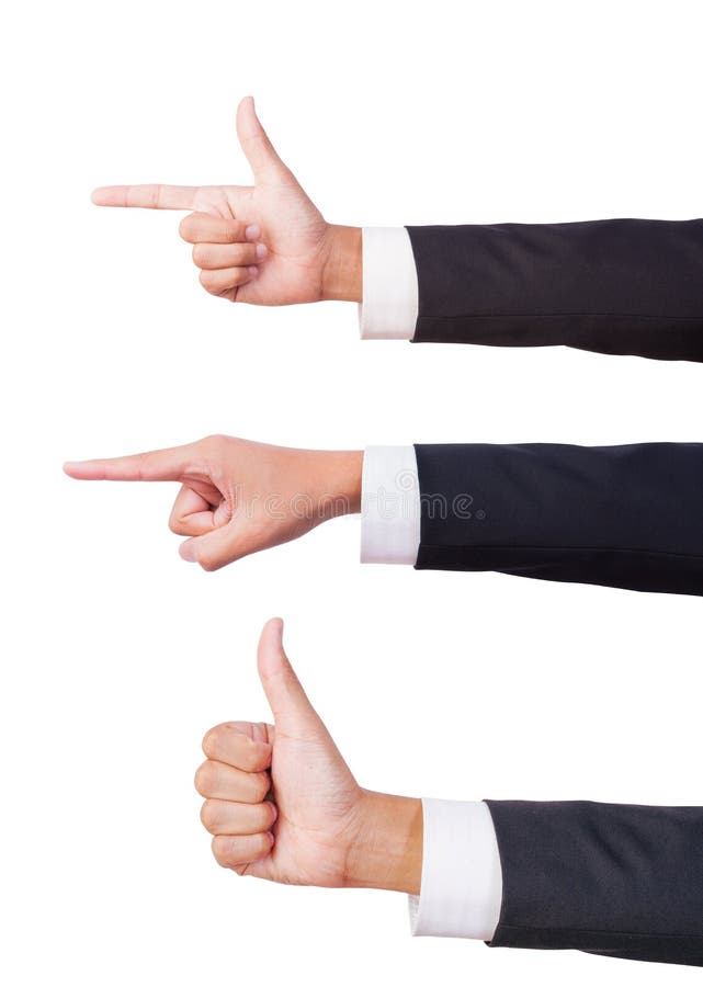 Businessman Three Hand Sign Stock Photo - Image of forefinger ...