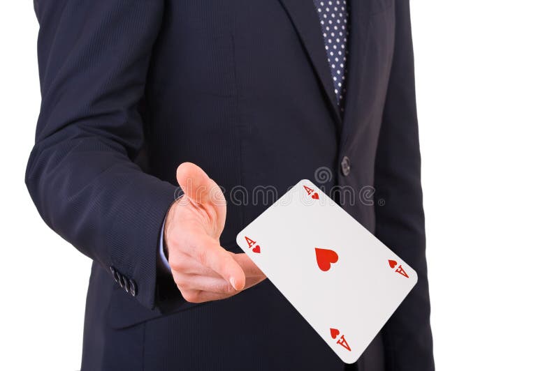 Businessman Throwing Playing Cards. Stock Photo - Image of person ...