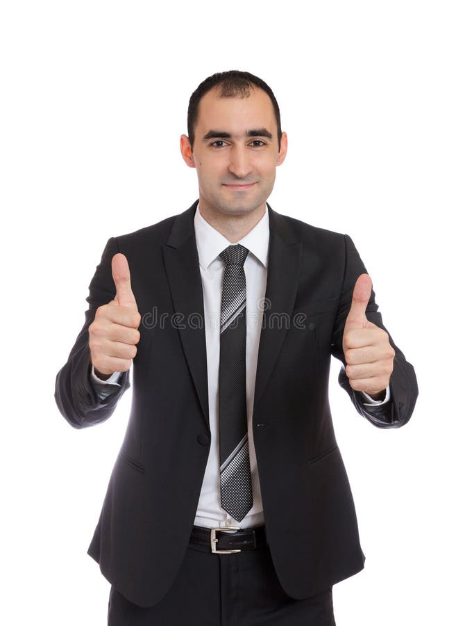 Businessman with Thumbs Up Gesture Stock Image - Image of agree, cool ...