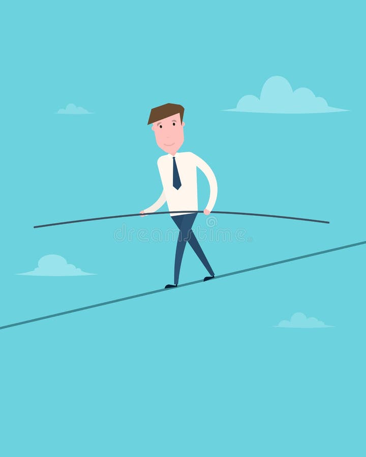 Tightrope Walker Cartoon Stock Illustrations – 294 Tightrope Walker ...