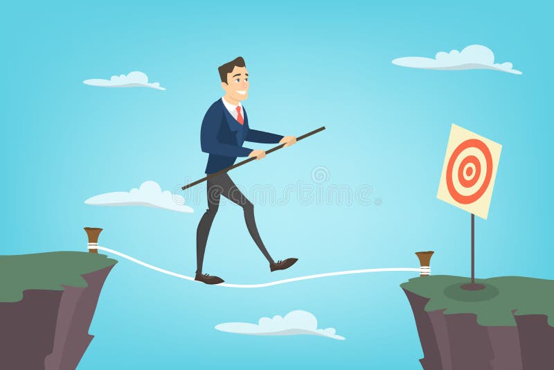 Tightrope Walker Cartoon Stock Illustrations – 294 Tightrope Walker ...
