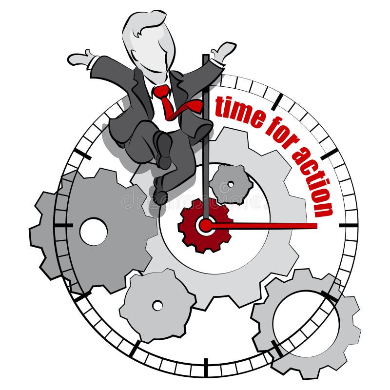 Businessman Time for Action Stock Vector - Illustration of action ...