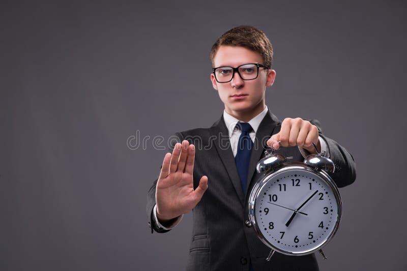 The Businessman in Time Management Concept Stock Image - Image of ...