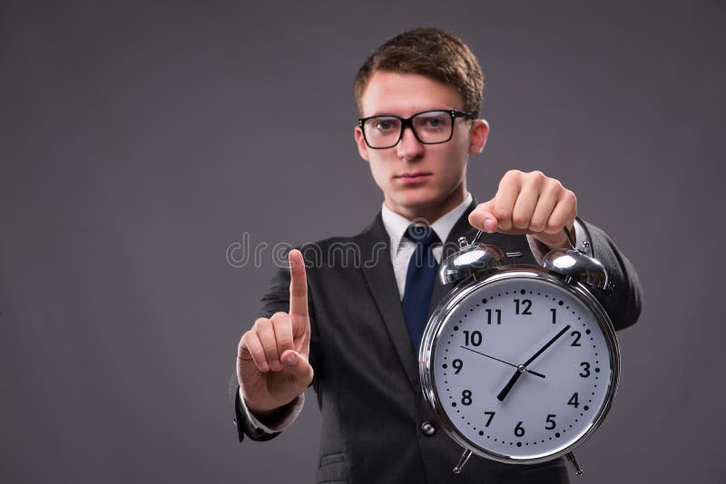 The Businessman in Time Management Concept Stock Photo - Image of ...
