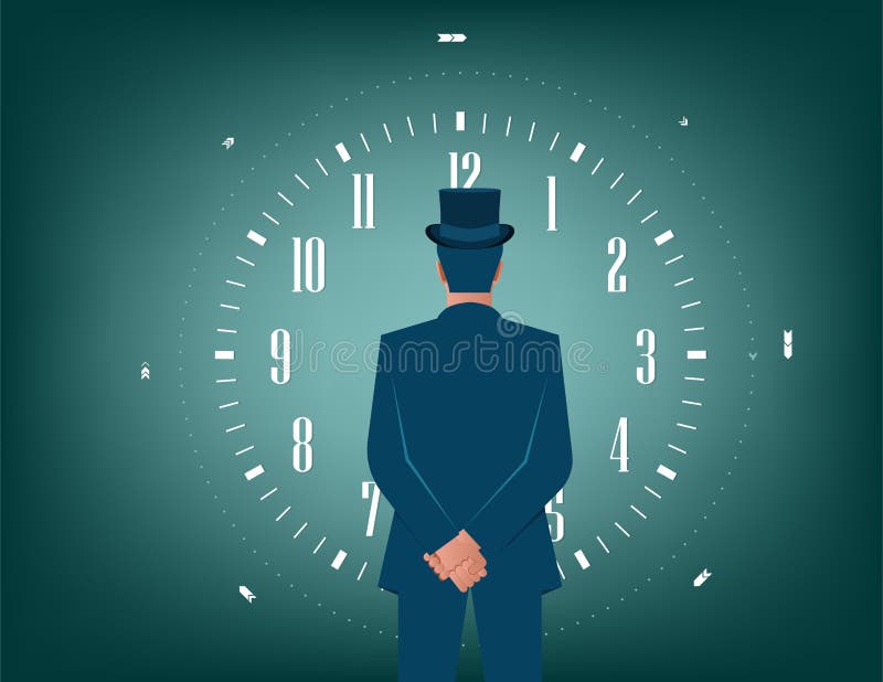 Businessman and Time for Solutions Stock Vector - Illustration of ...
