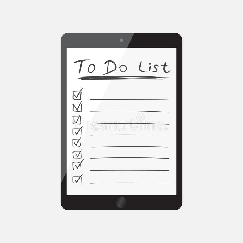 Businessman To Do List, Checklist with Tablet Computer. Check Li Stock ...