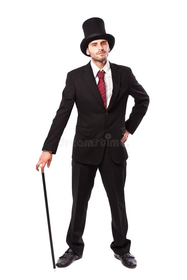 Businessman with Top Hat stock image. Image of necktie - 30790443