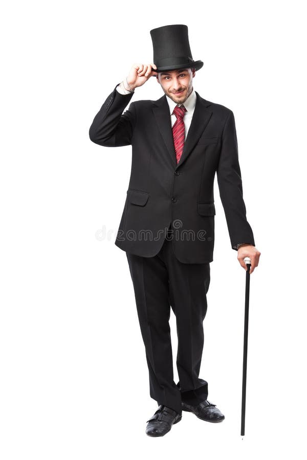 Businessman with Top Hat stock image. Image of romantic - 32335577