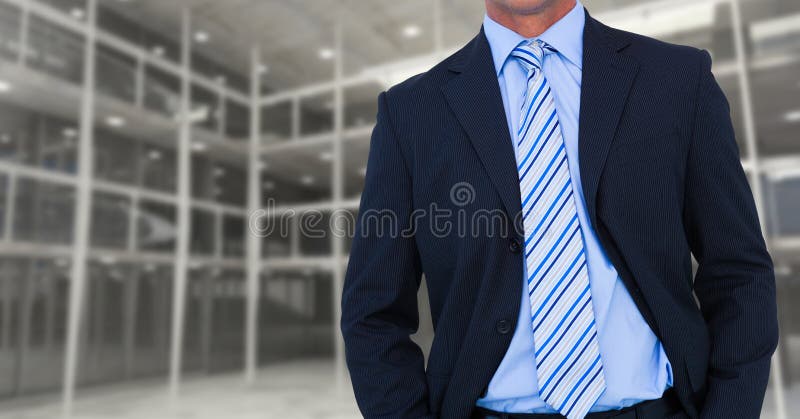 Businessman Torso Against Windows Stock Photo - Image of frame, hands ...