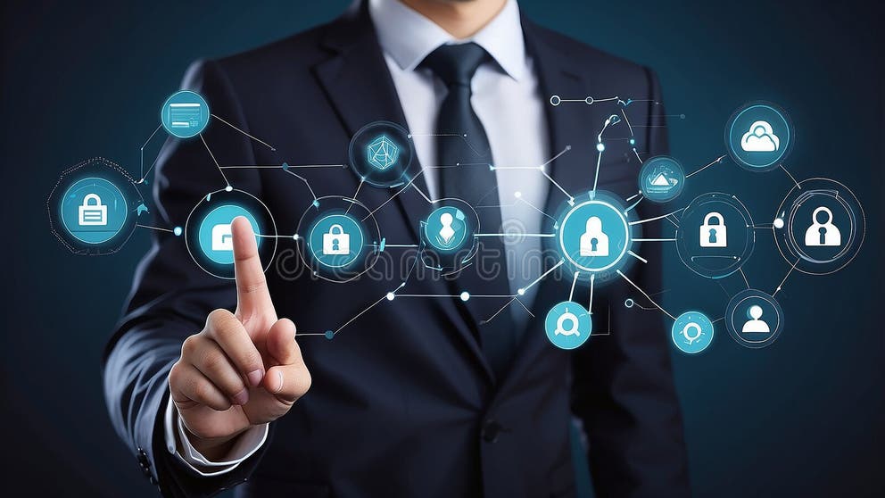 Businessman Touching Access Management Frameworks, User Authentication ...