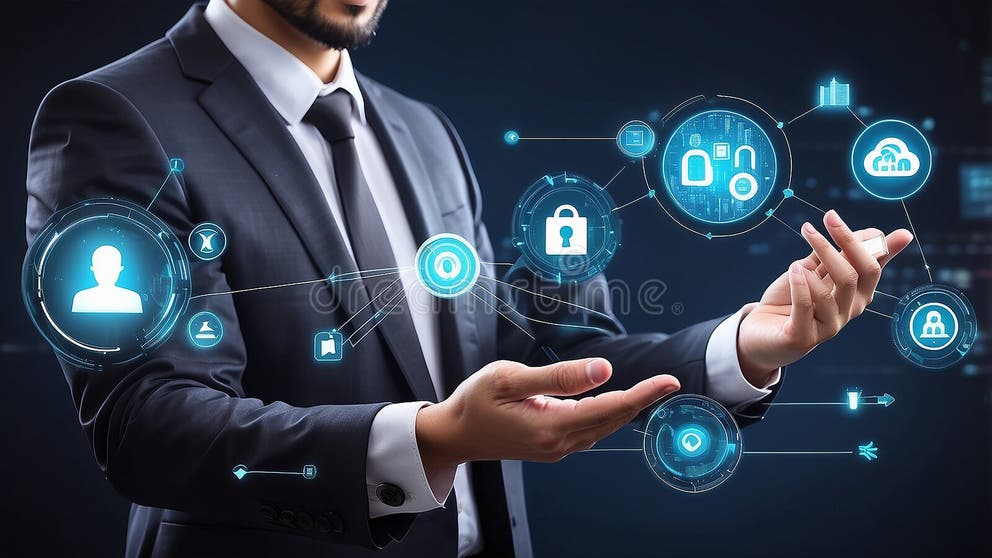 Businessman Touching Access Management Frameworks, User Authentication ...