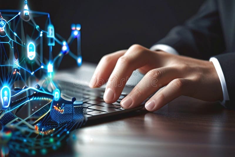 Businessman Touching Global Network and Data Exchanges Connection ...