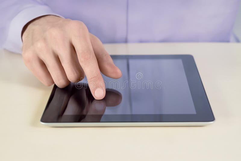 Touch the screen stock photo. Image of hand, business - 4790096