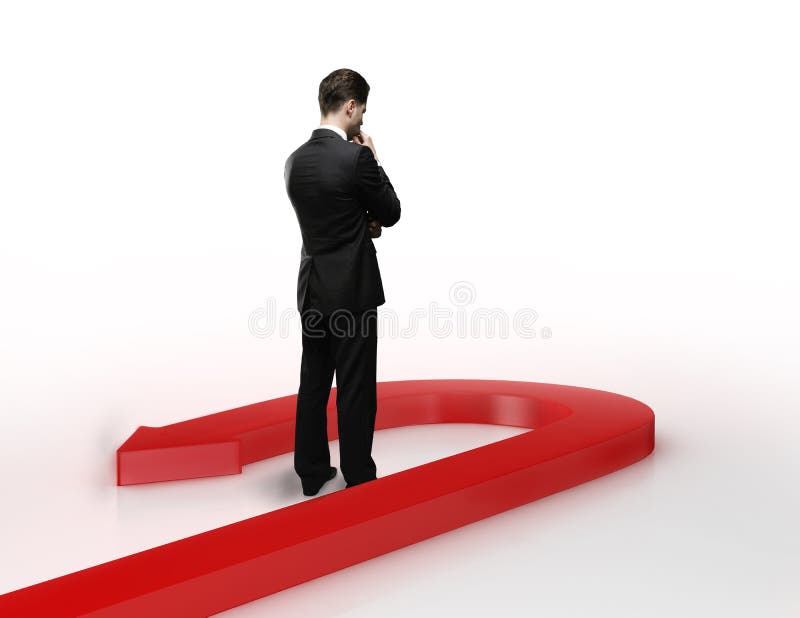 Businessman Trying To Make a Choice on the Future Stock Image - Image ...