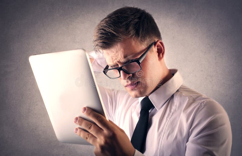 Businessman is Trying To Login Unsuccessful into His Computer Ac Stock ...