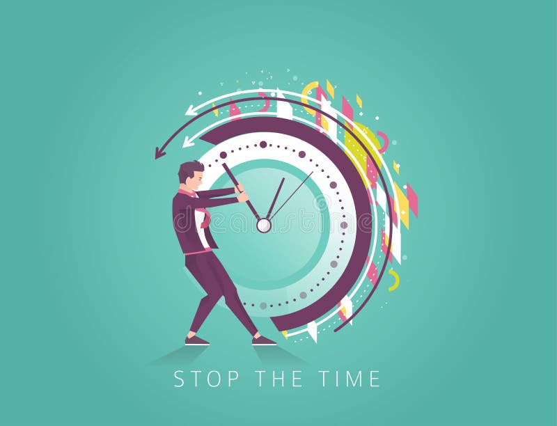 To stop the time stock vector. Illustration of check - 15366325