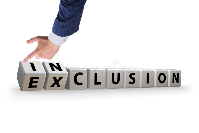 Businessman Turning Cubes in Inclusion and Exclusion Concept Stock ...