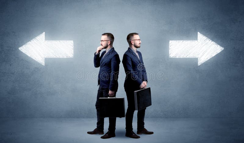 Businessman with Two Choices Stock Photo - Image of issue, option: 98095992 Businessman with Two Choices Stock Photo - Image of issue, option: 98095992