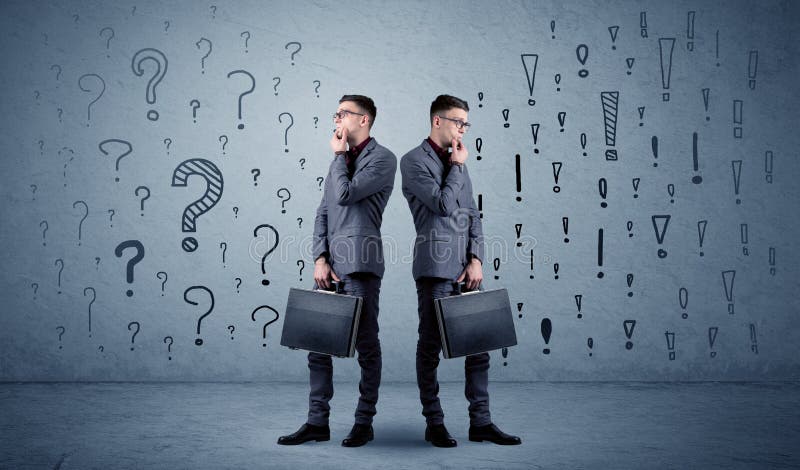 Businessman with Two Choices Stock Image - Image of confusion, male ...
