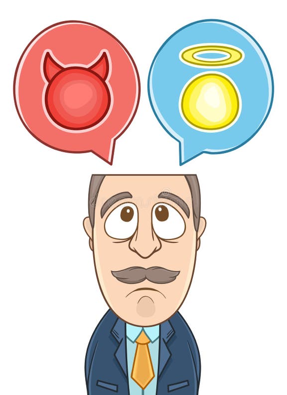Businessman - in Two Different Choices Stock Illustration ...