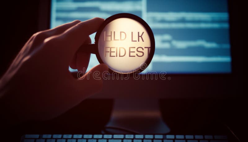 Businessman Typing on Glowing Blue Computer Keyboard Generated by AI ...