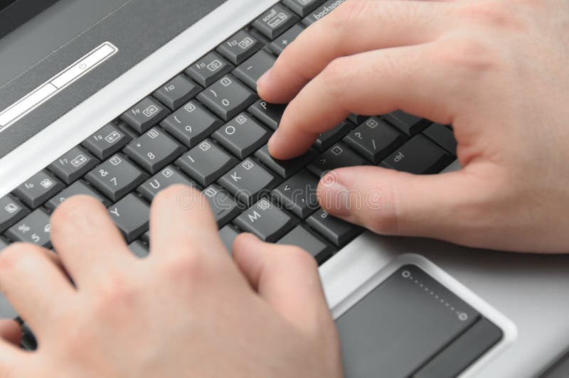 Businessman Typing on Notebook Stock Photo - Image of keyboard ...