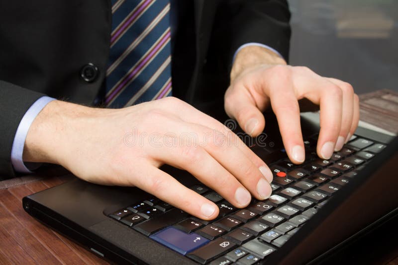 Business-man Working on Personal Computer Stock Photo - Image of ...