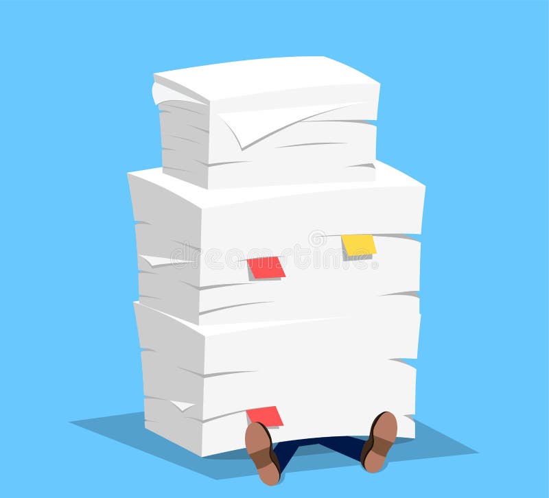 Cartoon Stack Of Paper