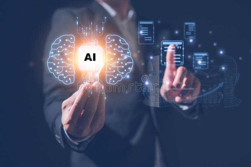 Businessman Use Ai Tools in Concept of Technology Smart Robot Science ...