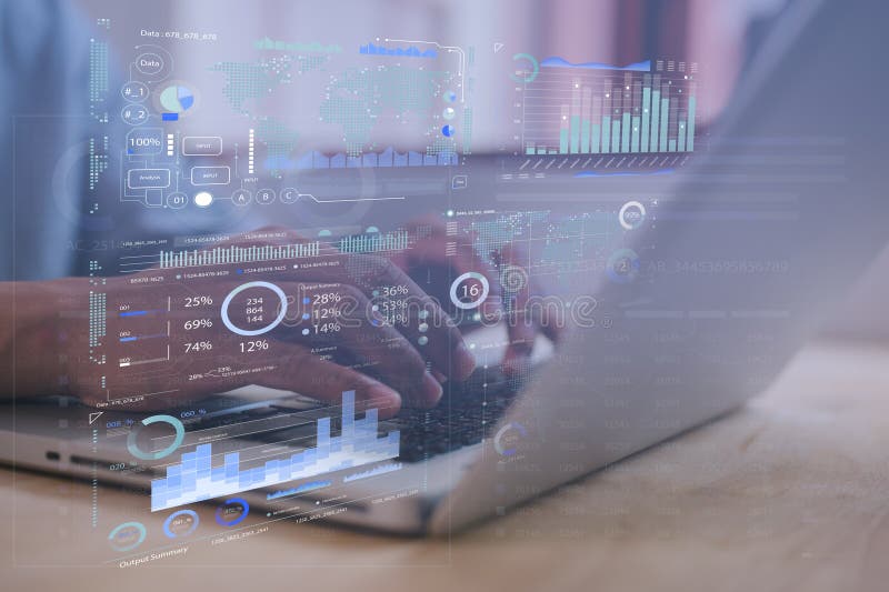 Businessman Use Digital Tablet, Analyst Dashboard Data Business ...