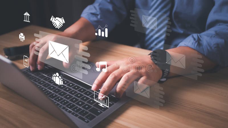 Concept of email sending stock image. Image of digital - 310193785