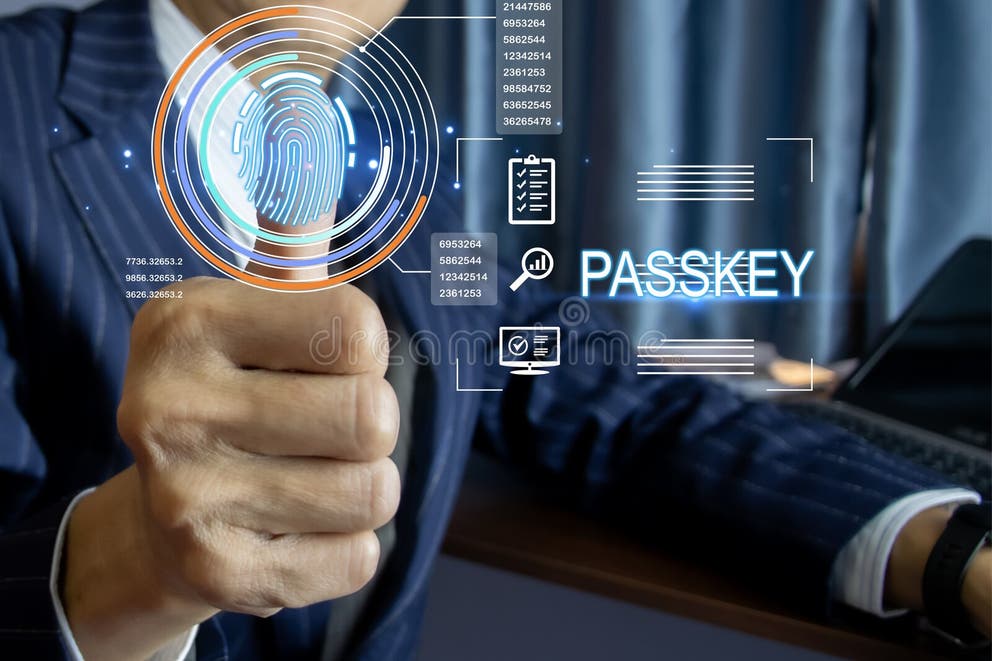 Businessman Uses Passkey instead of Code Set for Maximum Security ...