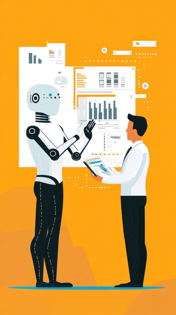 Businessman Using Ai Algorithm for Data Analysis and Business Strategy ...