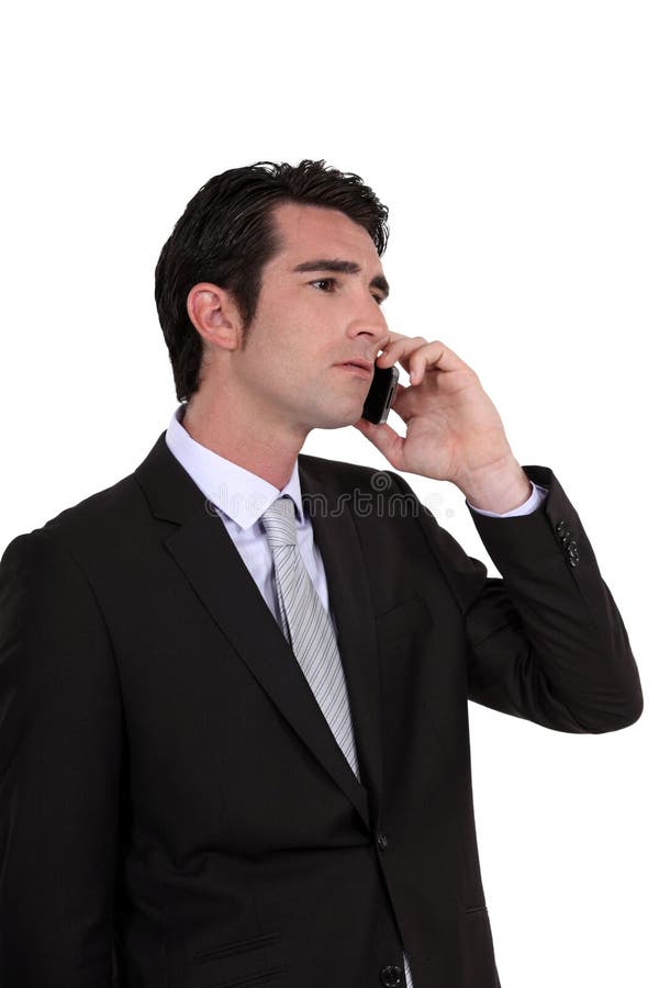 Man using a mobile phone stock photo. Image of mobile - 3565634
