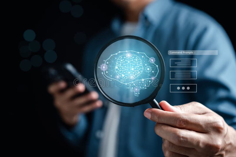 Businessman Using Chat Bot Intelligence Ai. Chat with AI Artificial ...